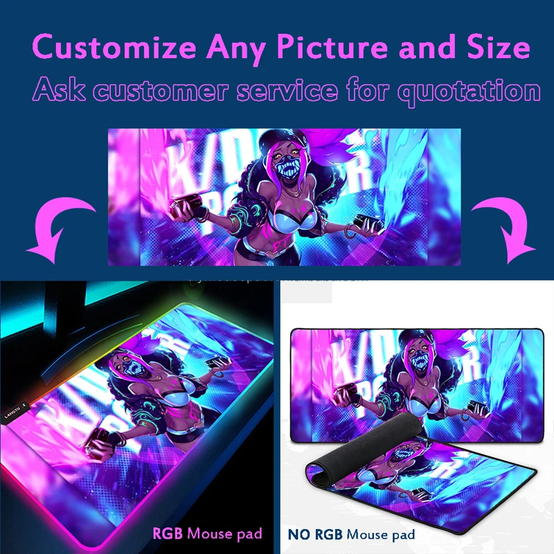 Extra Large Rgb Gaming Mouse Pad Extended Soft Led Mouse Pads Anti-slip ...