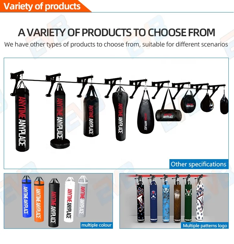 Double End Boxing Punching Bag Rack - Heavy Duty Wall Mount