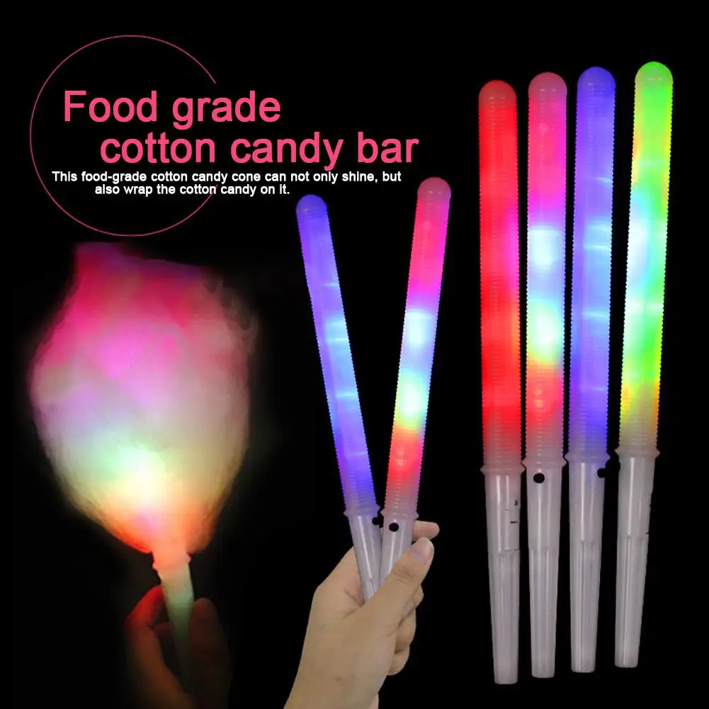 Glow in the Dark Cotton Candy - Colorful Marshmallow Sticks