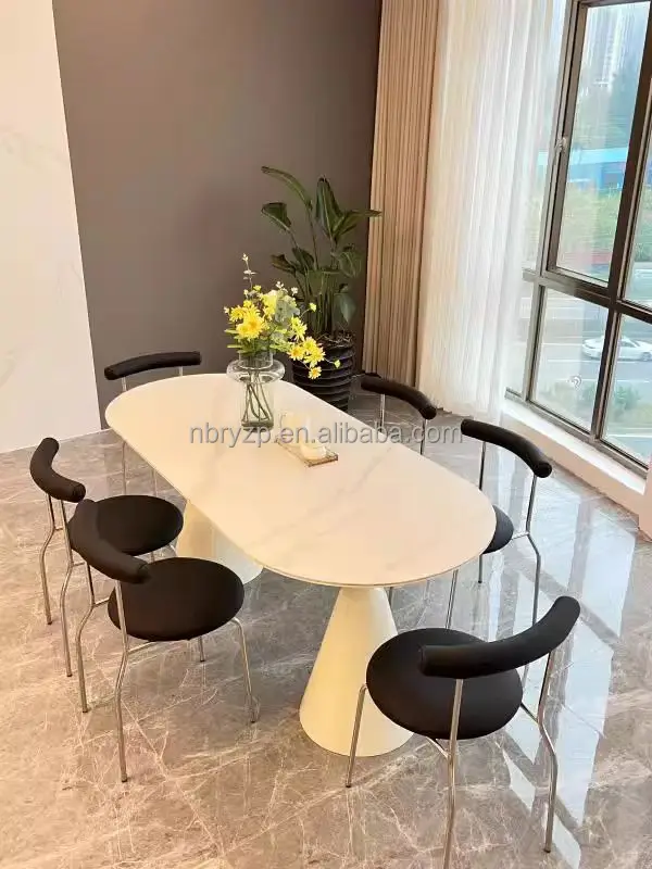 Mid Century Modern Ins Style Slate Top Stronger New Cream White Design ...