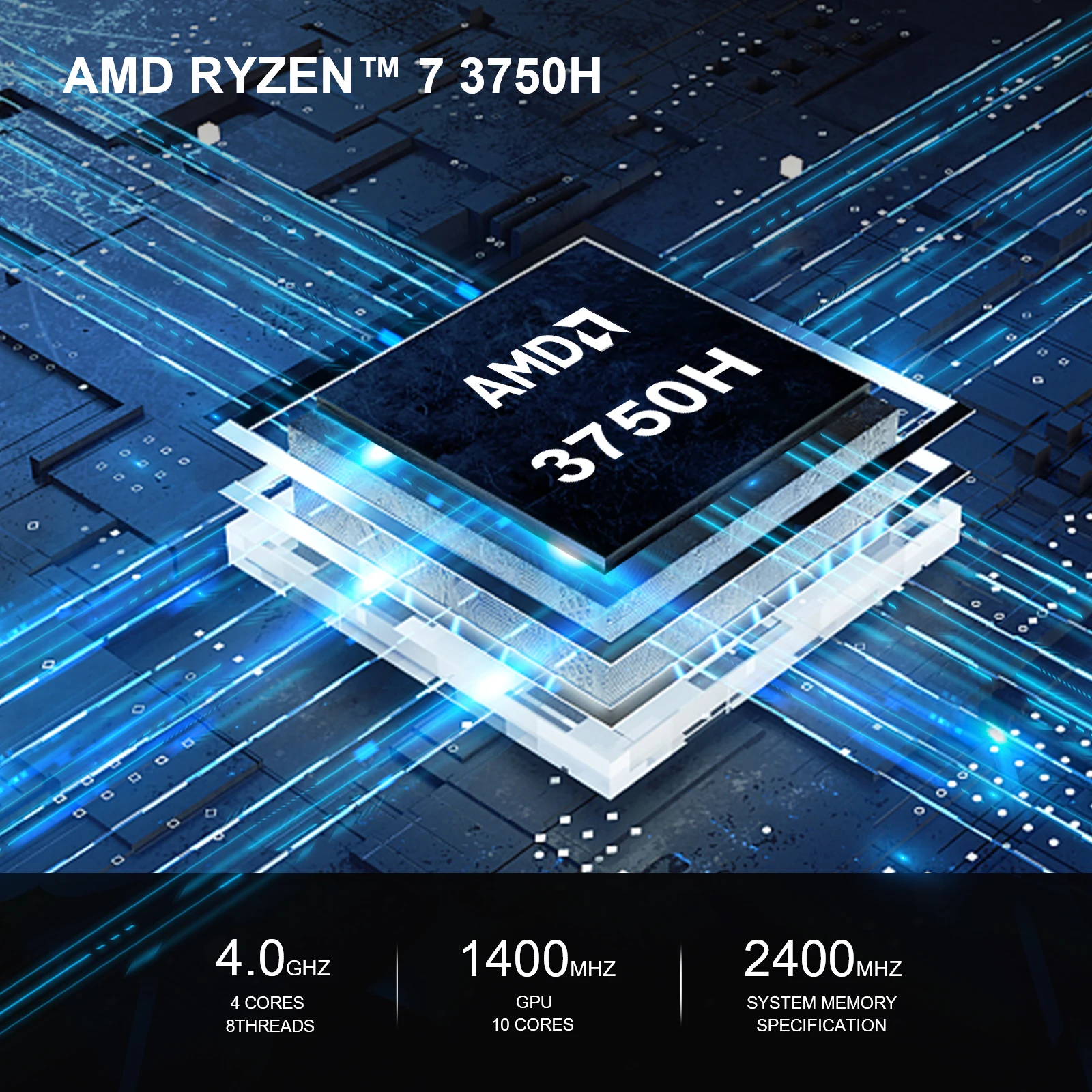 High Performance Quad Core Win11 Pro AMD R-yzen 7 3750H Desktops ...