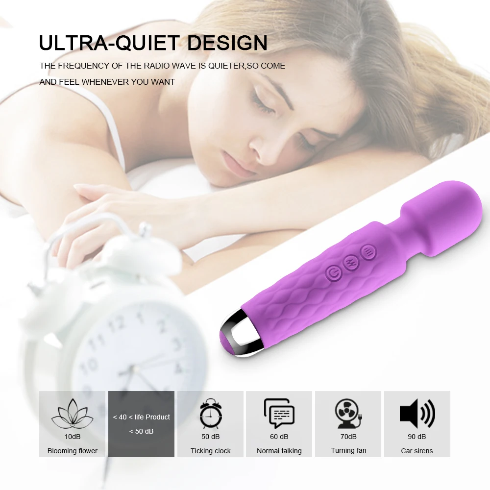 20 Frequency 8 Speed Private Label Silicone Magic Adult Sex Toy Av Wand