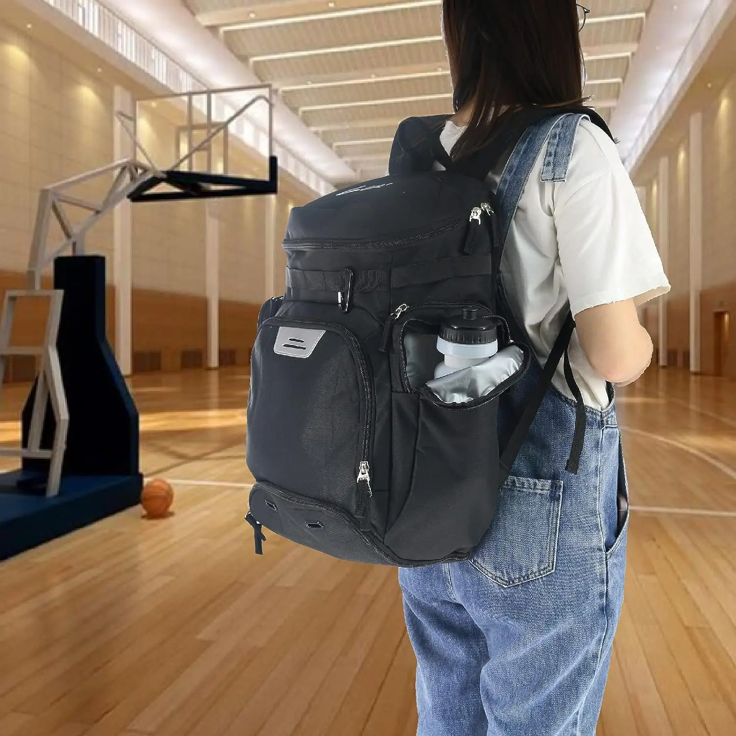 Customizable Backpack Ball Holder Shoe Compartment Casual Sports ...