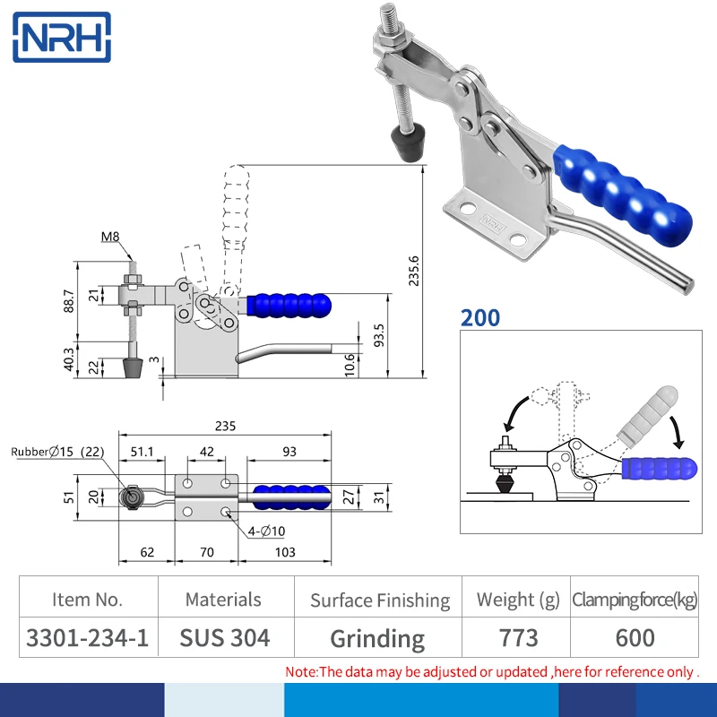 Factory Adjustable Toggle Clamp Heavy Duty Latch For Industrial Machine ...