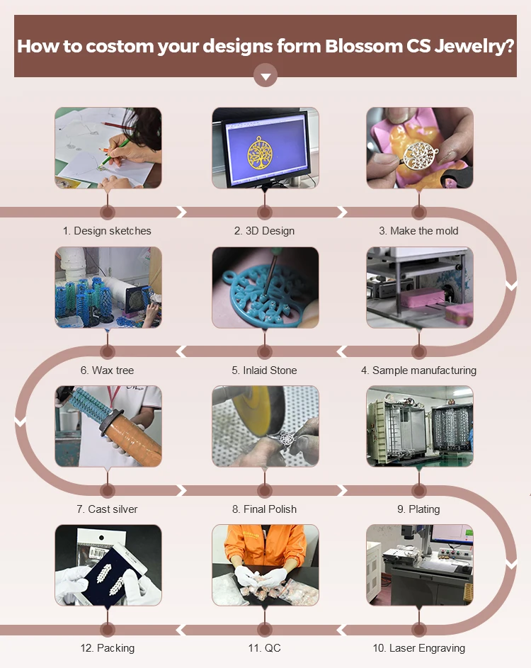 Blossom CS Jewelry 925 Sterling Silver Fashion Cubic Zirconia Unique ...