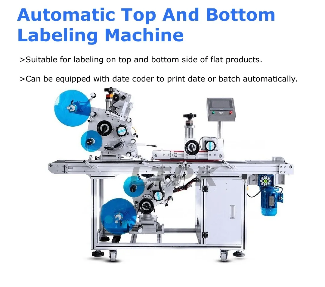 LTPK LT-703 Automatic top bottom flat surface labeling machine