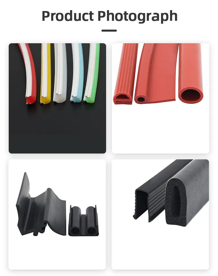 Customizable Profile Rubber Industrial windows Pipe Shape Door Strips ...