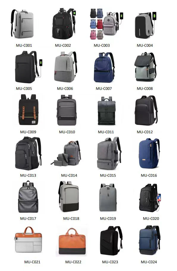 Mu Laptop Backpack 15.6 Inch Custom Logo Waterproof Oxford Pu Material ...