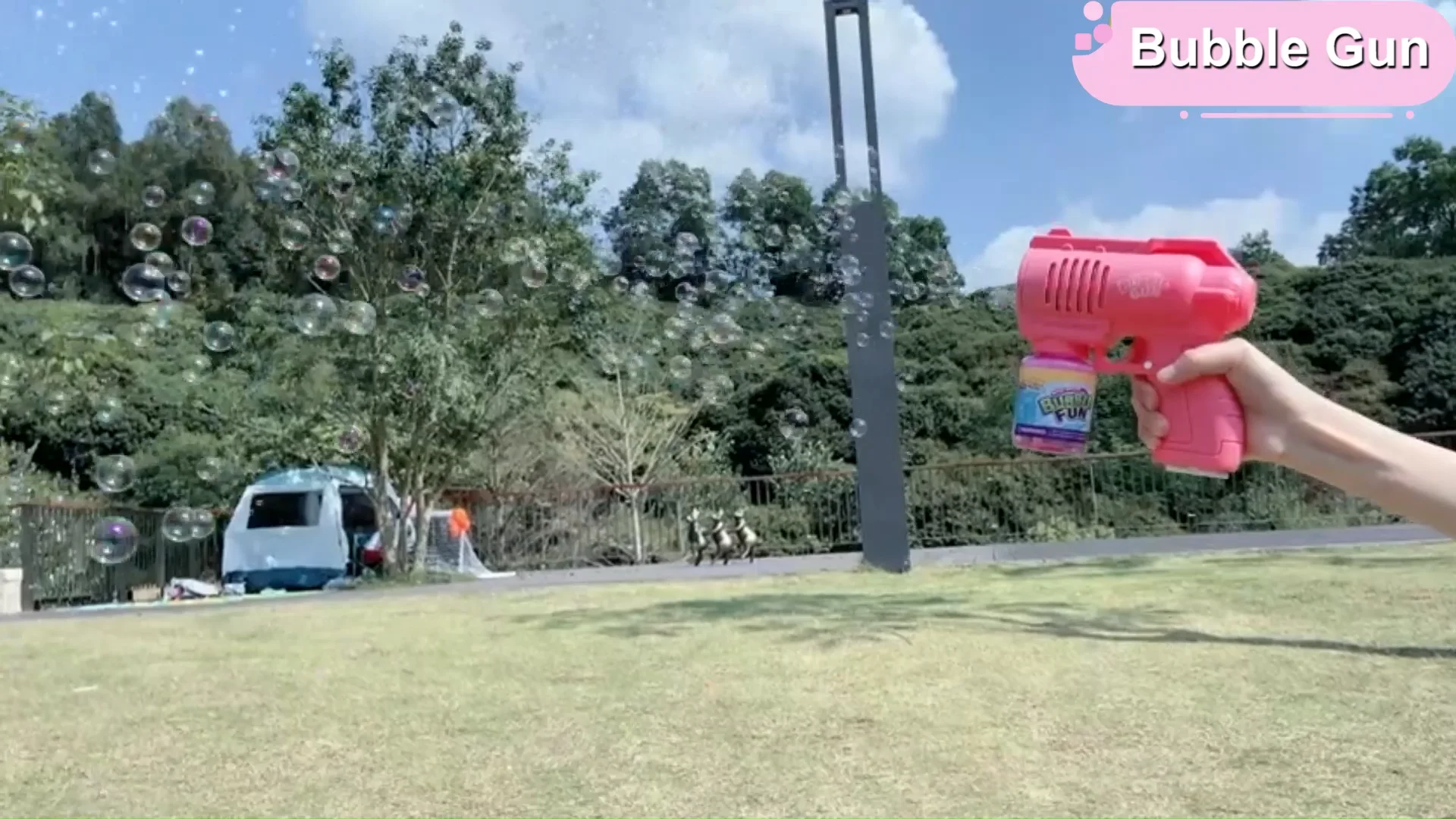 10 Holes Electric Bubble Gun Machine Toy Bubble Launcher Bubble Gun Blower Maker For Kids ...