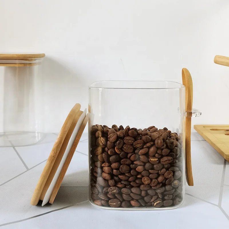 Glass Breakfast Overnight Oat Storage Jars Container With Lid And Spoon ...