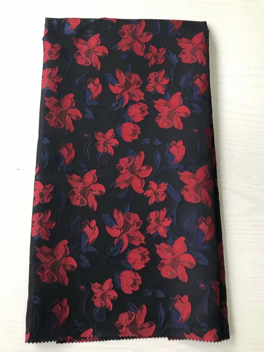 Flower Design Polyester Dobby Fabric Polyester Custom Color Made Fabric ...