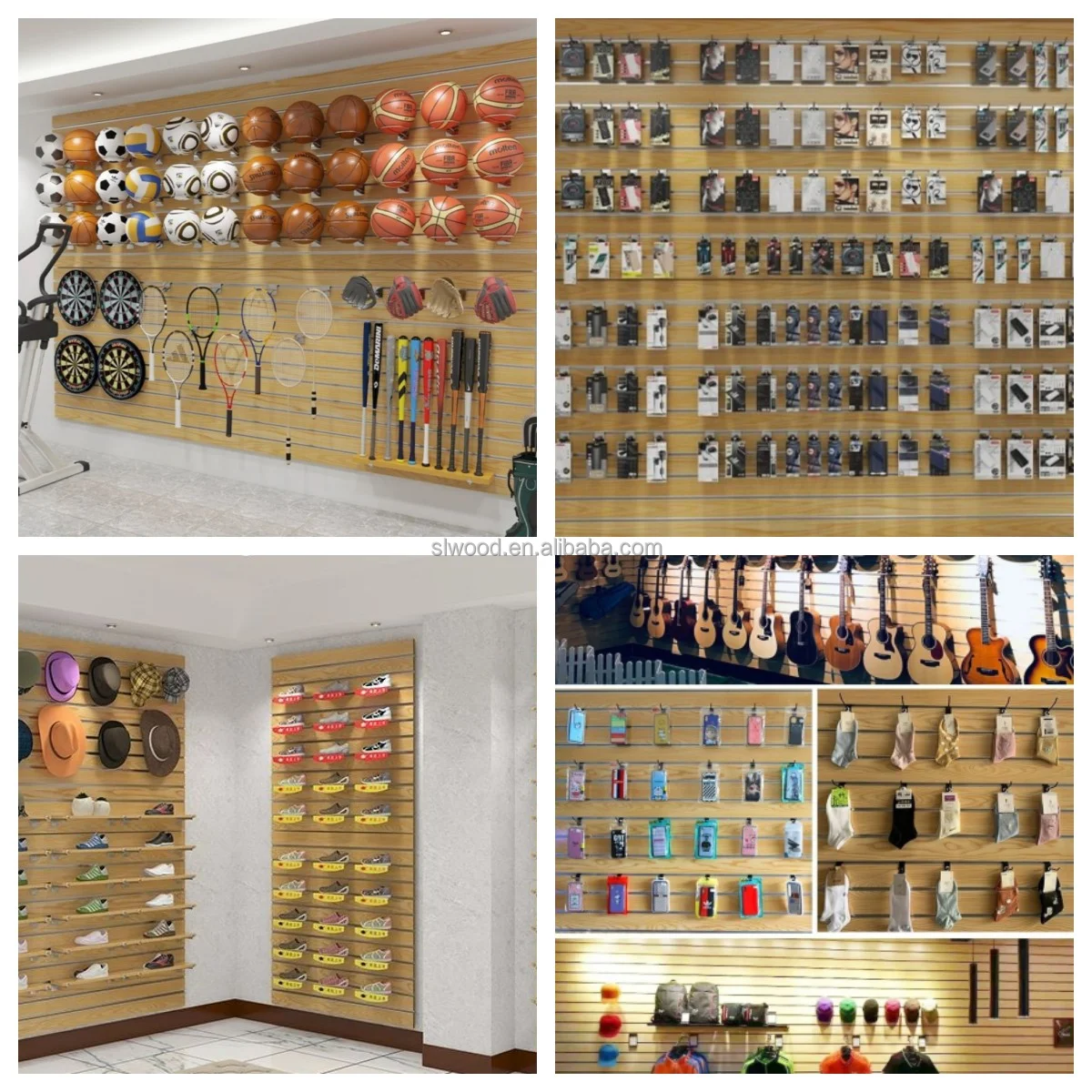 Wholesale Slatwall Panels 18mm Display Stand Material MDF Slotted Board ...