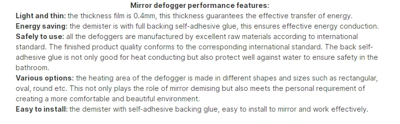 Dc12v Ac110v 220v Pet Mirror Defogger Pad Heater Antifog Film Demister ...