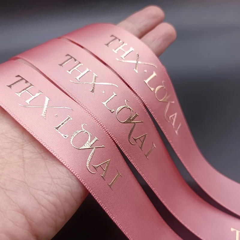 Customised Ribbon with Printed Logo for Wedding Decor