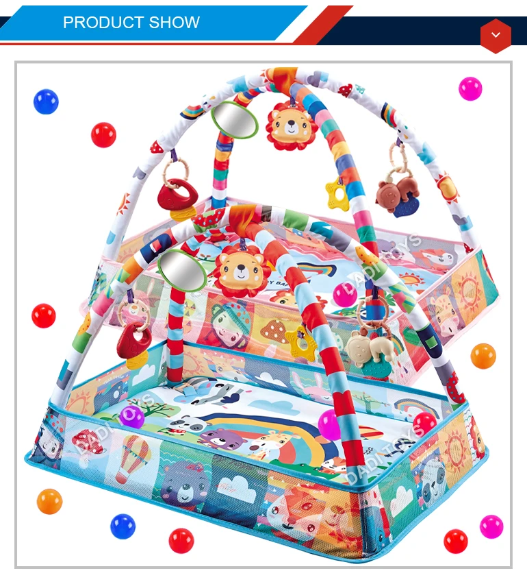 Multifunctional Fence Baby Play Mat Activity Gym Play Mat Ball Portable ...