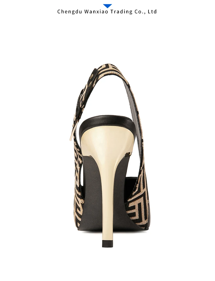 GENUINE LEATHER High Heel Sandals - Customized Logo & Style