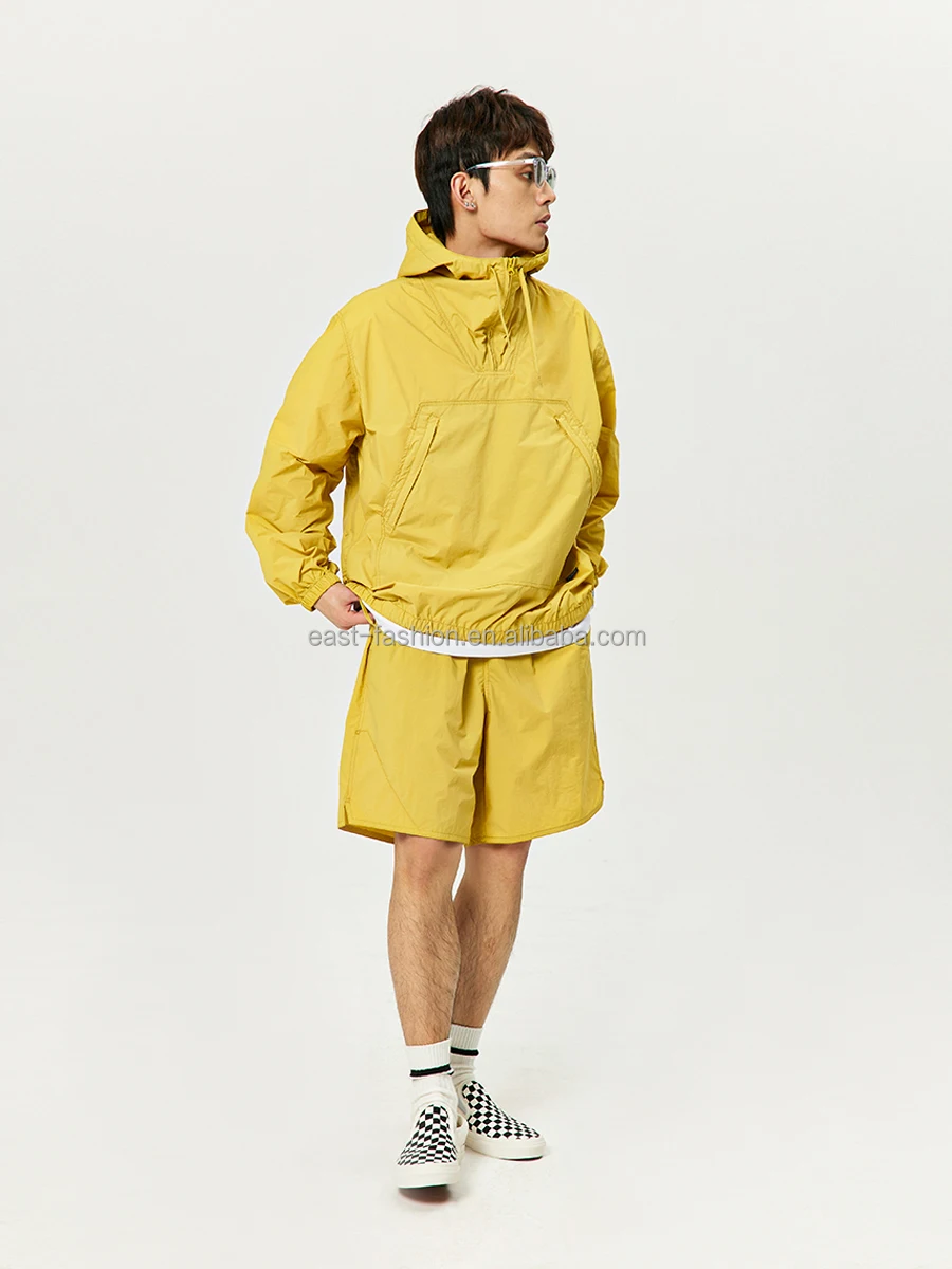 Custom Blank Windbreaker Short Set - Lightweight & Sustainable