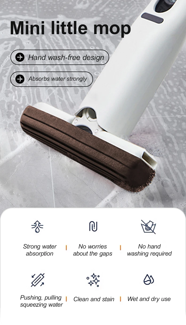 Mini Squeeze Mop Manufacturer - Powerful Portable Small Mop for Dry and ...