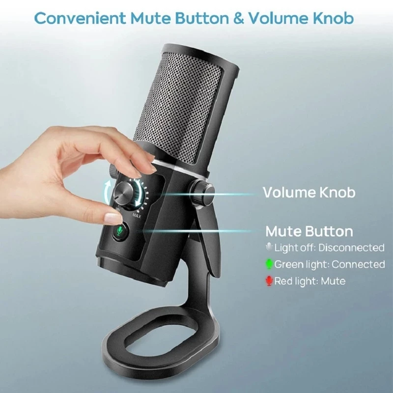 Usb Microphone Computer Cardioid Mic Cmteck Pc Laptop Condenser Mic ...