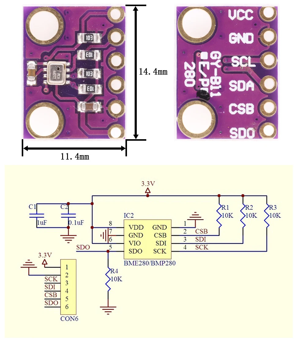 BME280 & BMP280 Sensors - Precision Humidity & Pressure