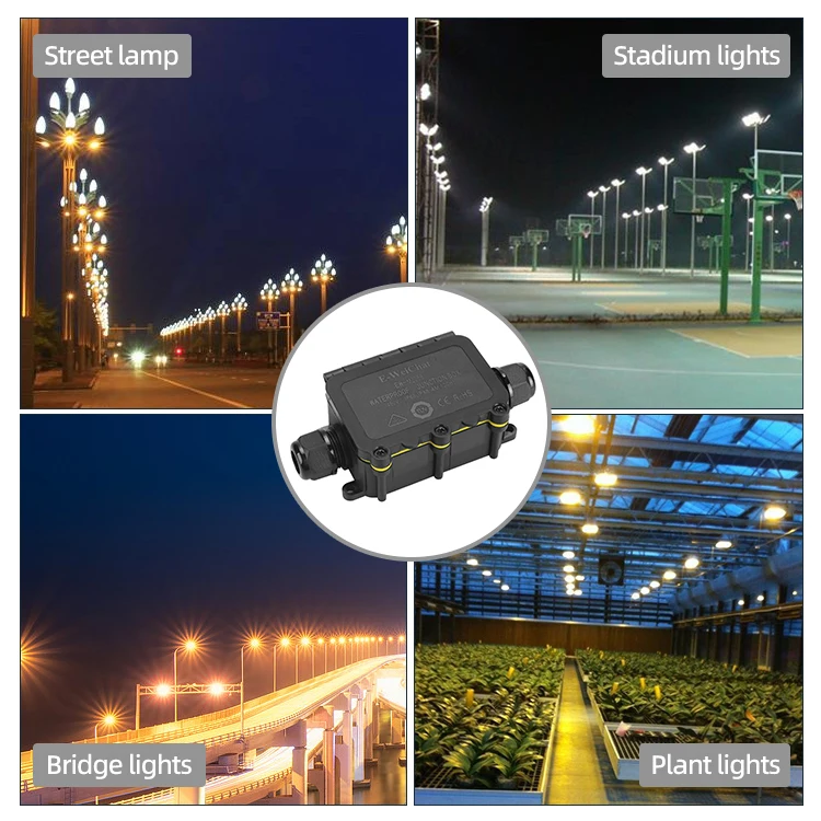 4-way Junction Box With Terminal Ip68 Waterproof Distribution ...