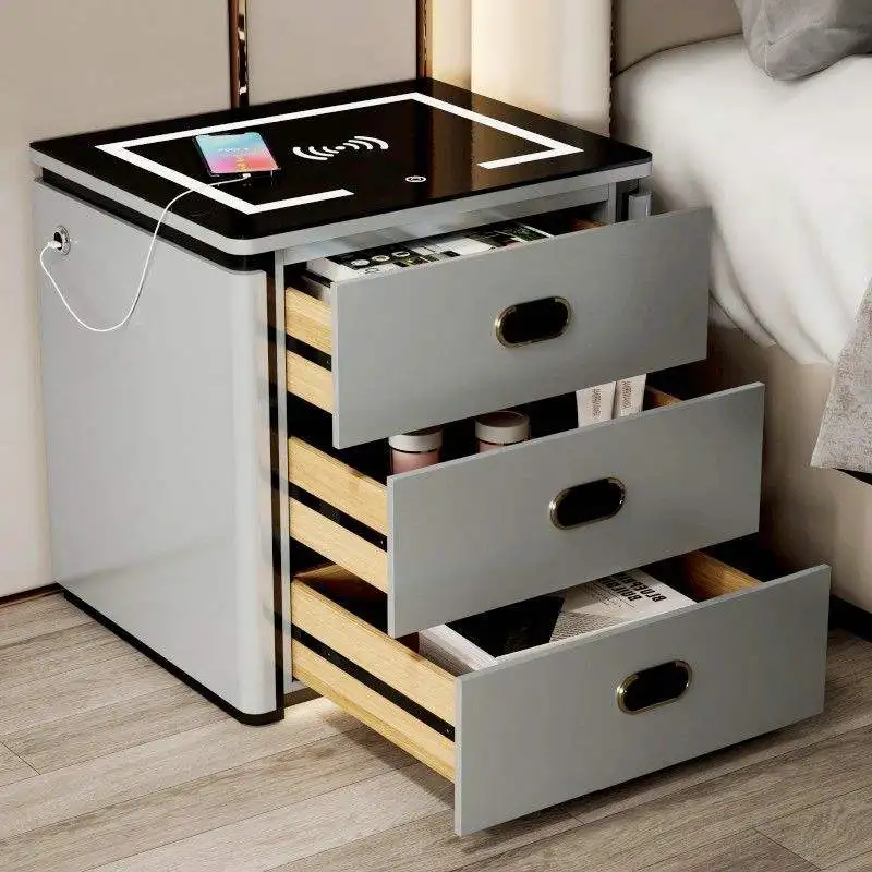 New Smart Wireless Charger Nightstand Side Table for Bedroom Furniture ...