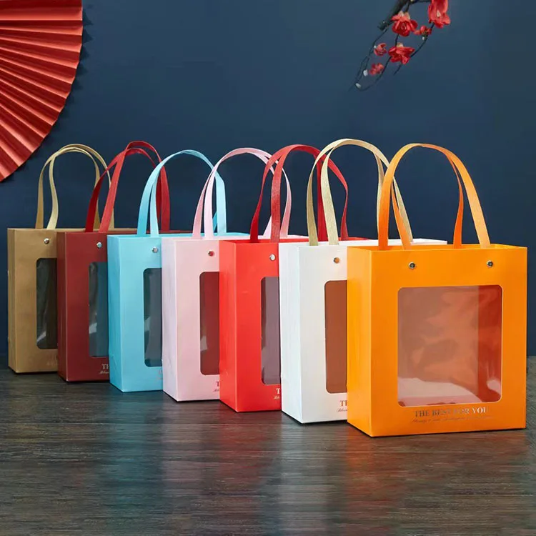 Eco Friendly Product 2023 Custom Pvc Transparent Gift Bag With Handles ...