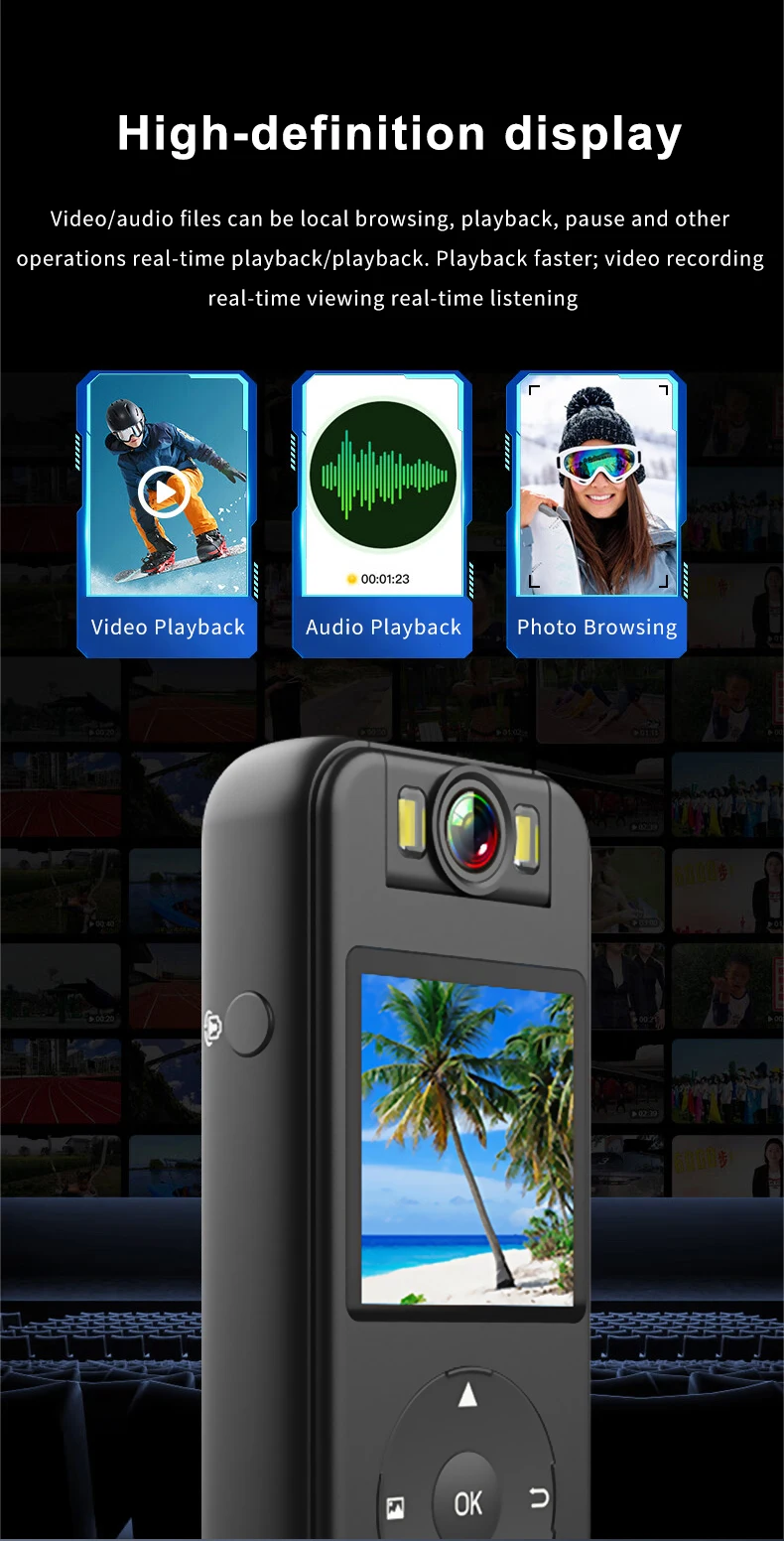 4K Ultra HD Mini Sports Camera & Compact Vlogging Camera