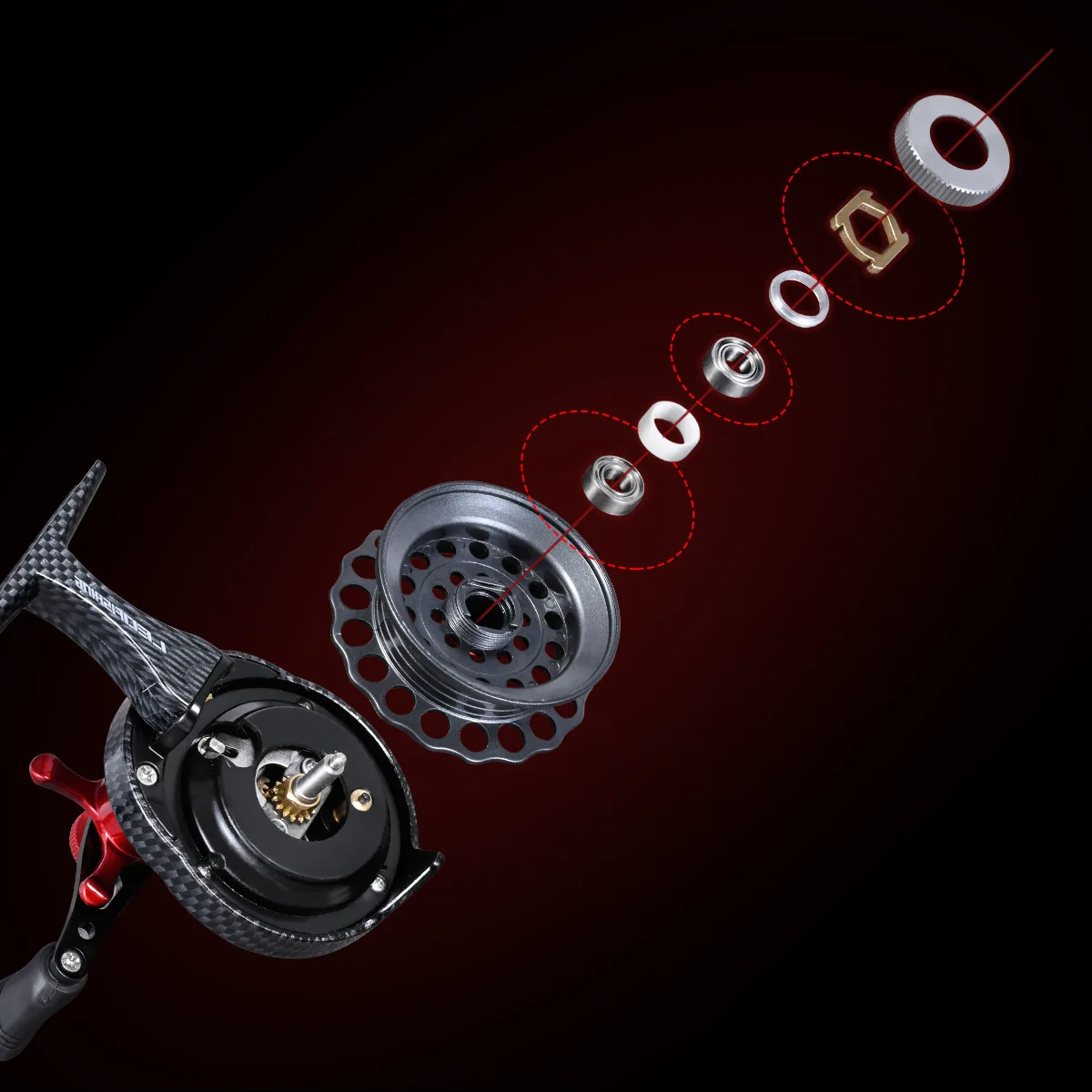 Leo 28220ftc High Raft Wheel Front Wheel Ice Fishing Fishing Wheel ...