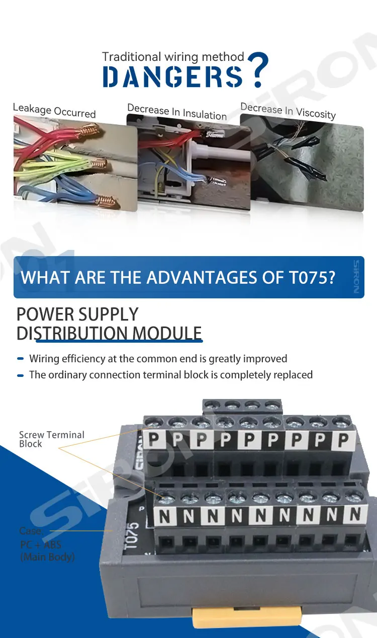 Siron T075 Common Terminal Block No Need To Connect The Short Link ...