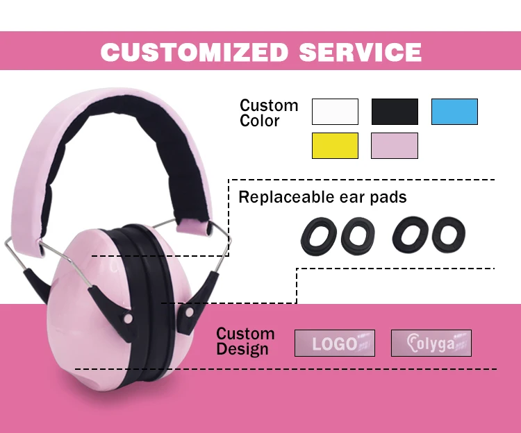 Custom Adjustable Safety Children's Ear Muffs Anti-noise Hearing ...