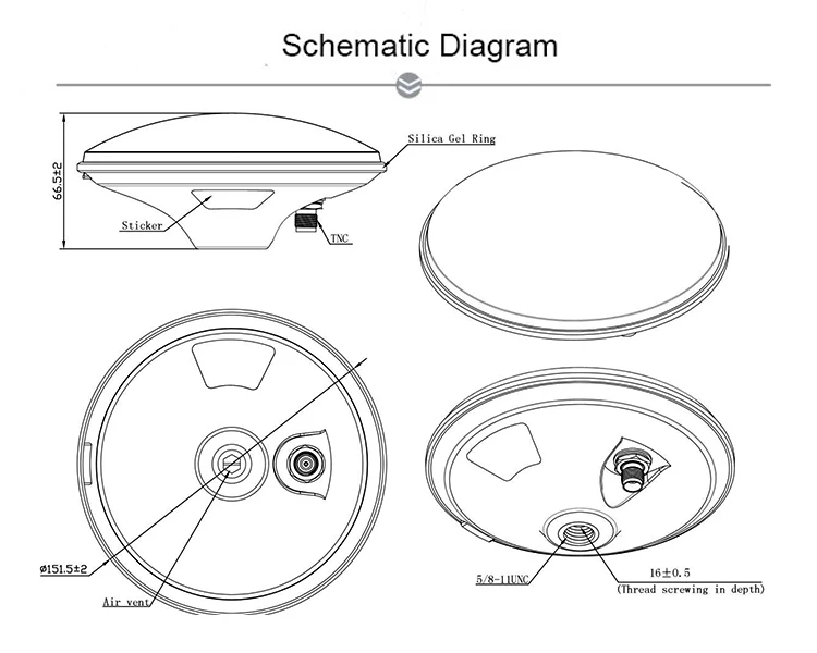 JCA228E Gps/glonass/bds/galileo Antenna - High Precision RTK