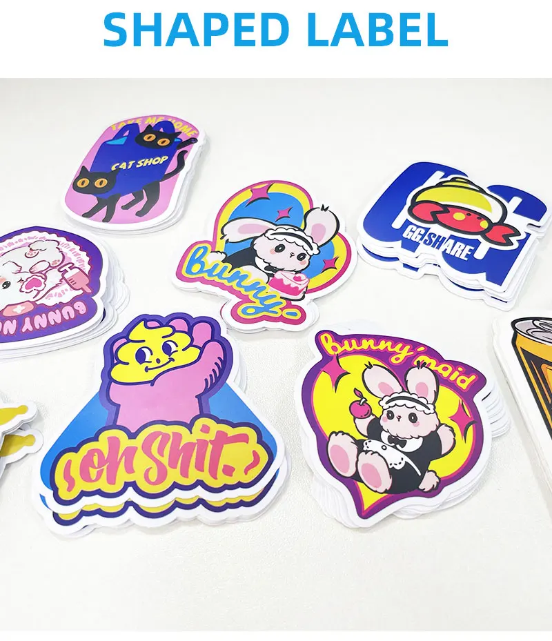 Custom Brand Logo Stickers - Die Cut Vinyl Adhesive Papers