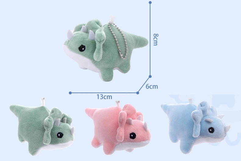 Promotion Dinosaur Plush Toy Triceratops Doll Keychain Pendant - Buy ...
