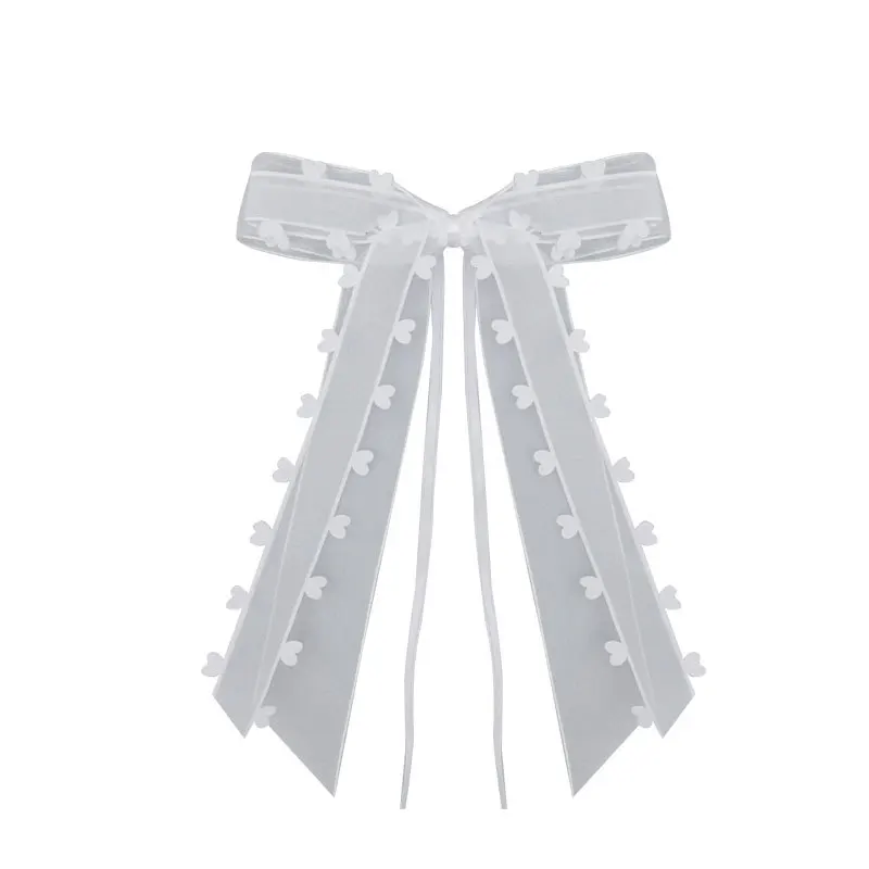 Sweet Heart Edge Chiffon Organza Sheer Ribbons Valentine's Day Gift ...