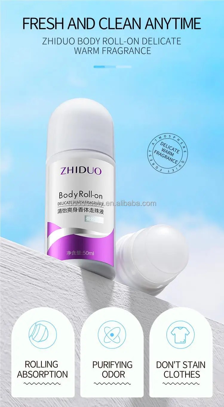 ZHIDUO OEM Private Label Deodorant Roll on Soft Roll on Skin Care ...