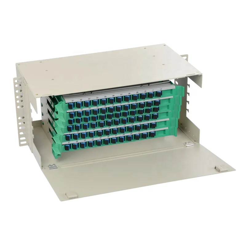 19" rack type ODF Cabinet 48 72 Core unload ODF 5U Optical FDU fiber ...
