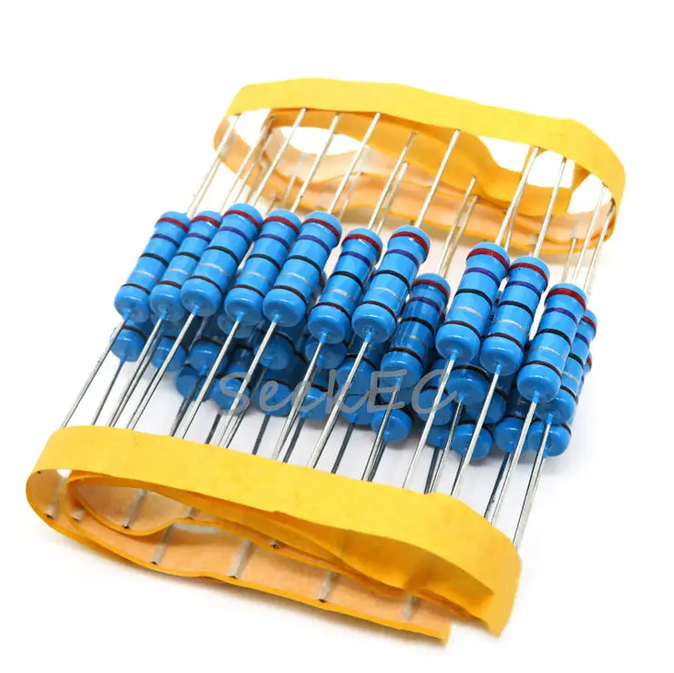 2600pcs/lot 130 Values 1/4w 0.25w 1% Metal Film Resistors Assorted Pack ...