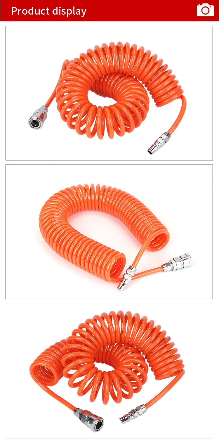 Compressor Recoil PU Air Pneumatic Hose Spring Spiral Pipe