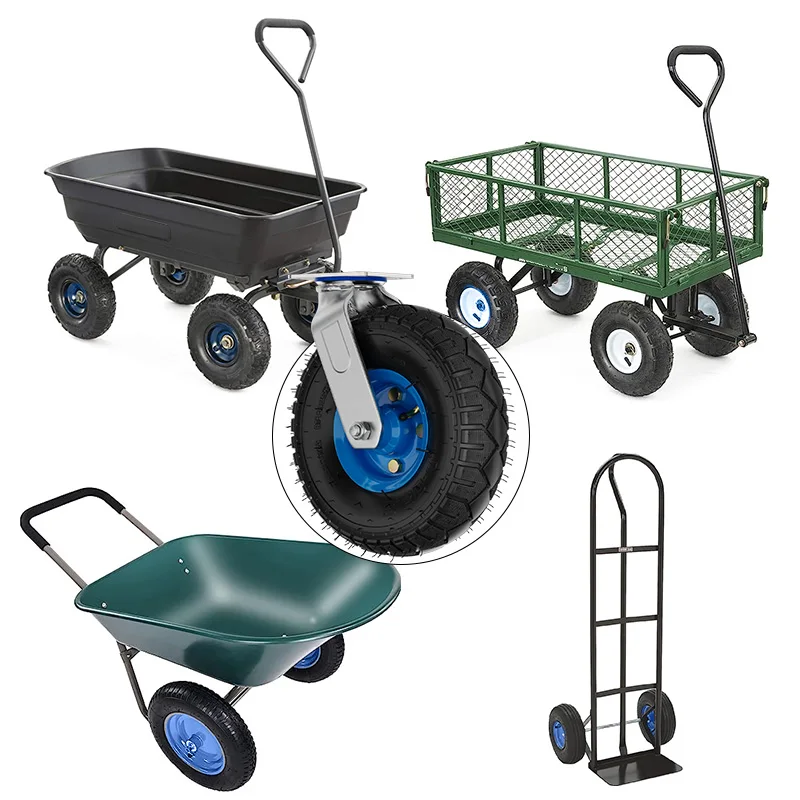 8 Inch Industrial Pneumatic Swivel Trolley Wagon Casters