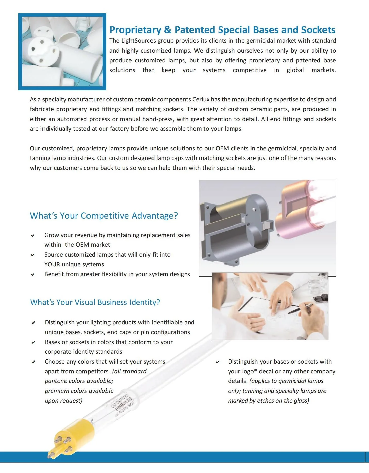UV Lamp Connector: Cylindrical Ceramic 4 Pin Socket Holder for UVC ...