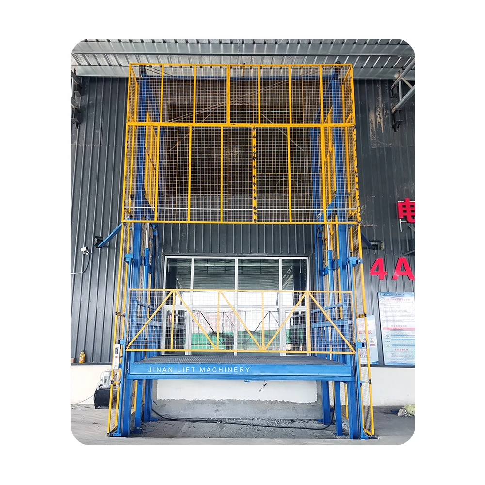 Fixed Warehouse Guide Rail Chain Hydraulic Wall Mounted Lift Platform ...