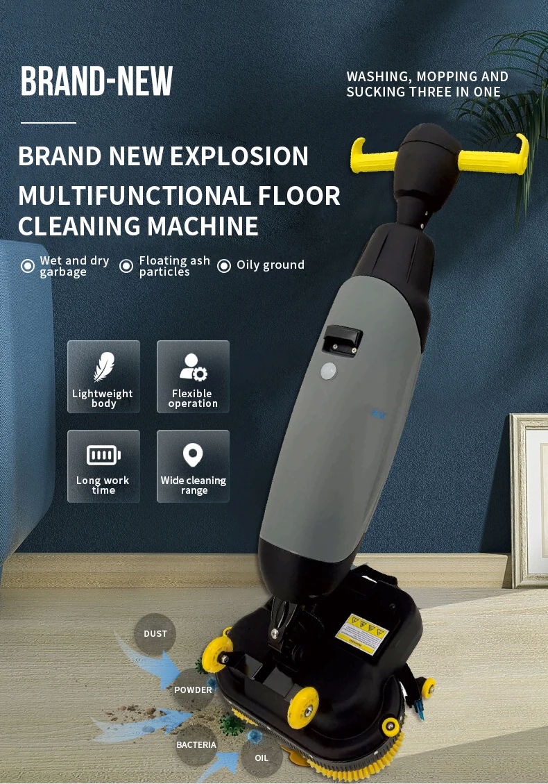 Best Mini Commercial Automatic Electric Floor Scrubber Home Sweeper ...