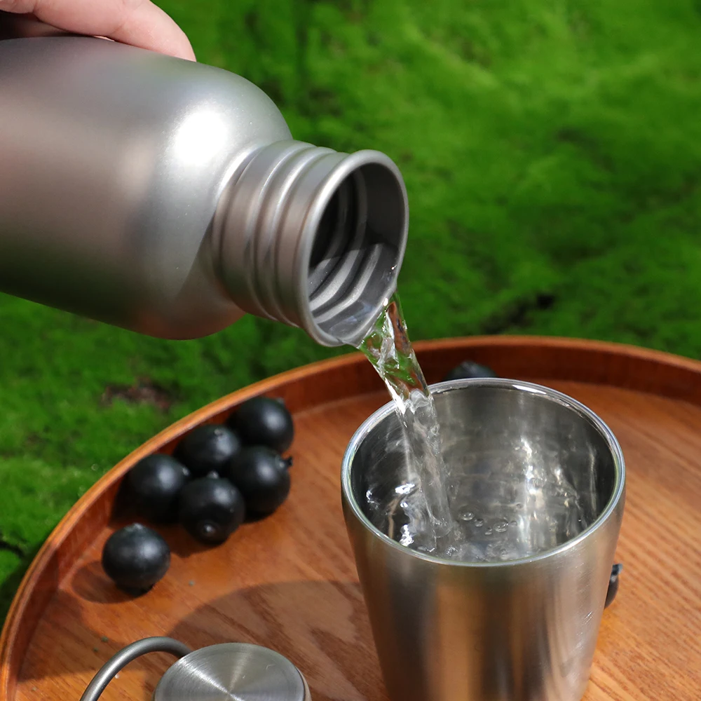 Pure Titanium Thermos Vacuum Bottles Double-walled Vacuum Insulated ...