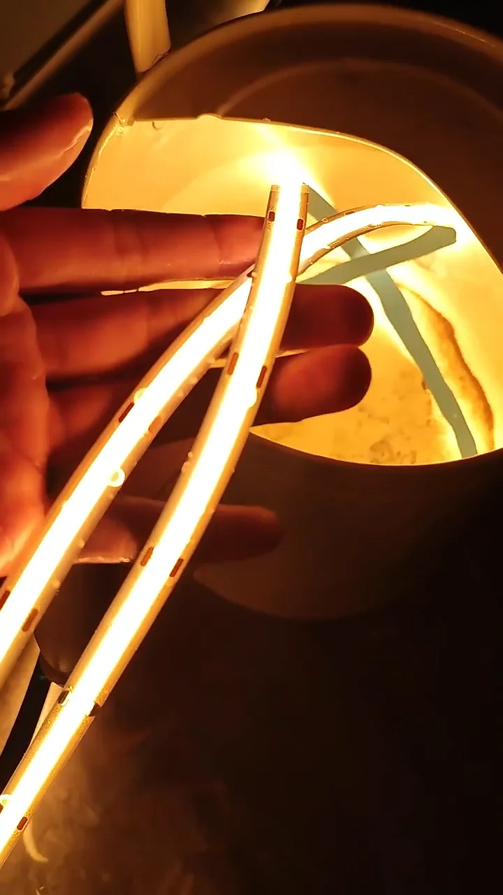 8mm 480leds/m Flexible Cob Linear Led Tape Light Blue Red Pink Yellow ...