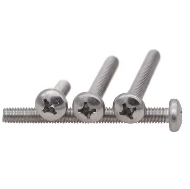 DIN7985 Stainless Steel Cross Pan Head Machine Screw Cross Recessed Raised Cheese Head Screws ...