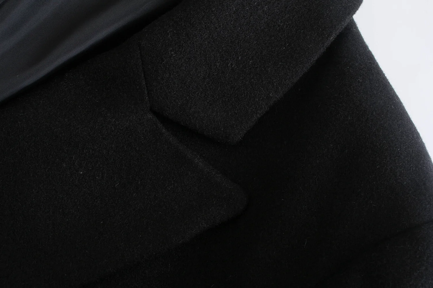 2 Colorway Double Breasted Long Sleeve Solid Color Notched Collar ...