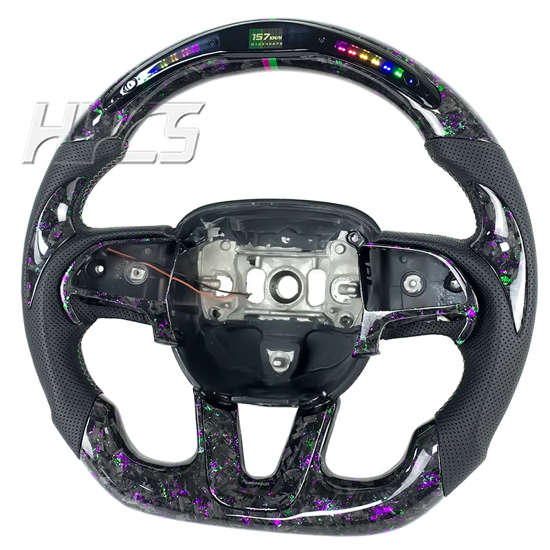 Led Display Forged Carbon Fiber Steering Wheel Dodge Challenger Charger ...
