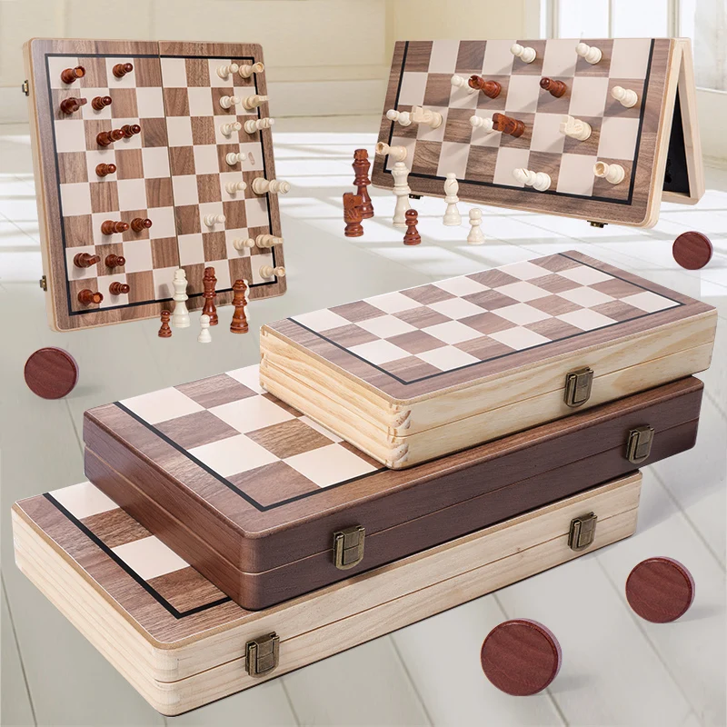 Best Selling Magnetic High Quality Wooden Chess Set With Folding Board ...