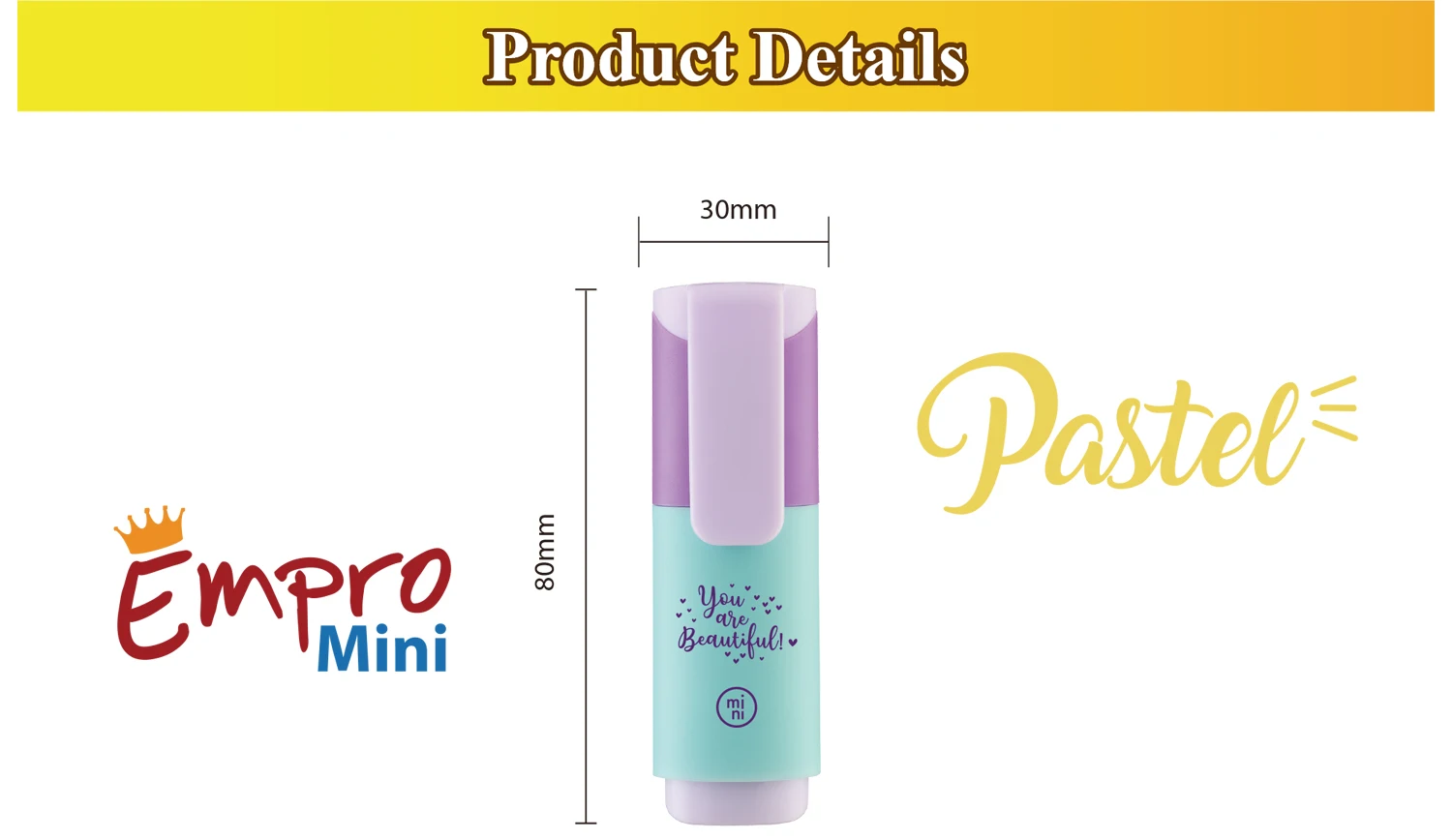 Mini Pastel Color Cute Gift Highlighter Marker Set